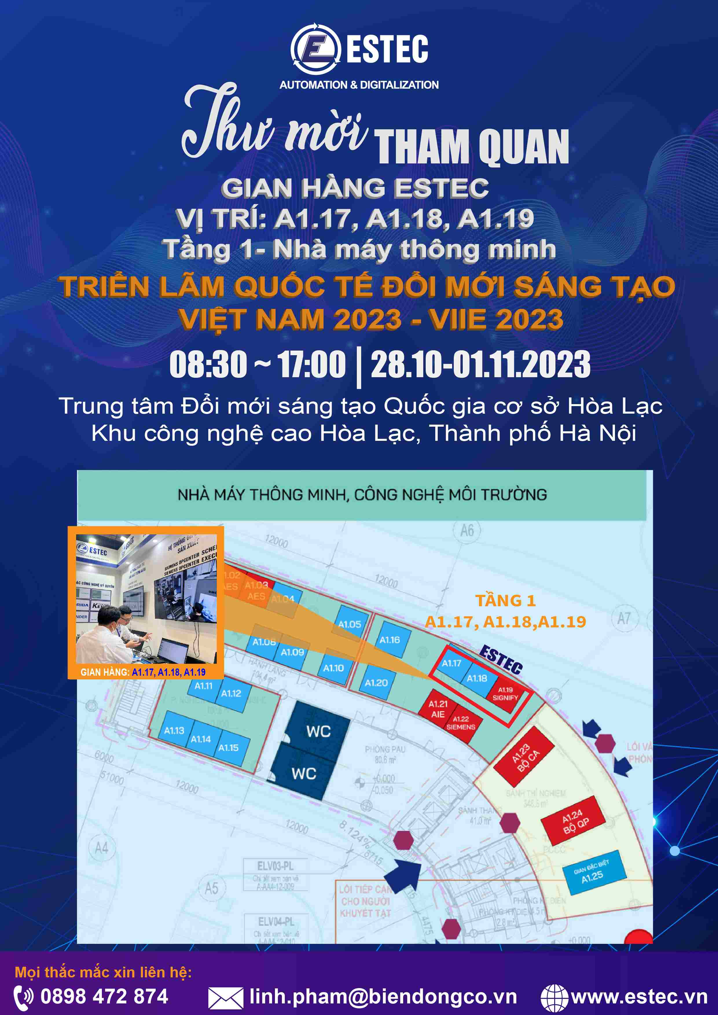 ESTEC THAM GIA TRIỂN LÃM ĐỔI MỚI SÁNG TẠO VIIE2023